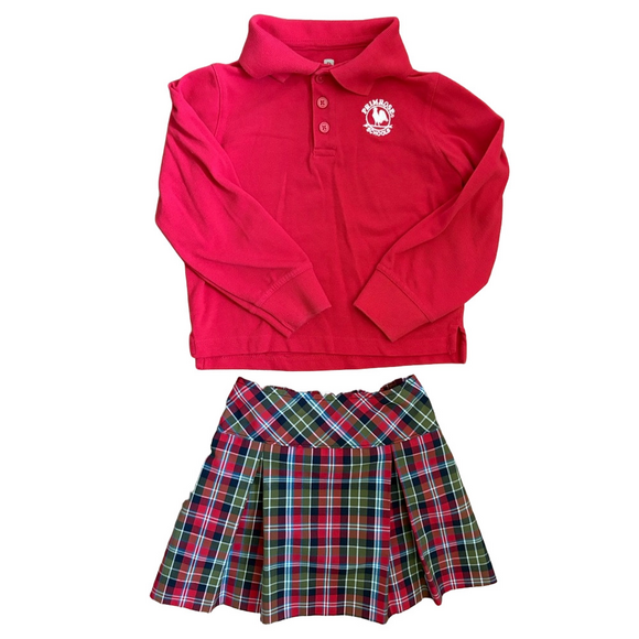 Dennis | Matching Sets | Primrose Schools Red Polo Shirt And Plaid ...
